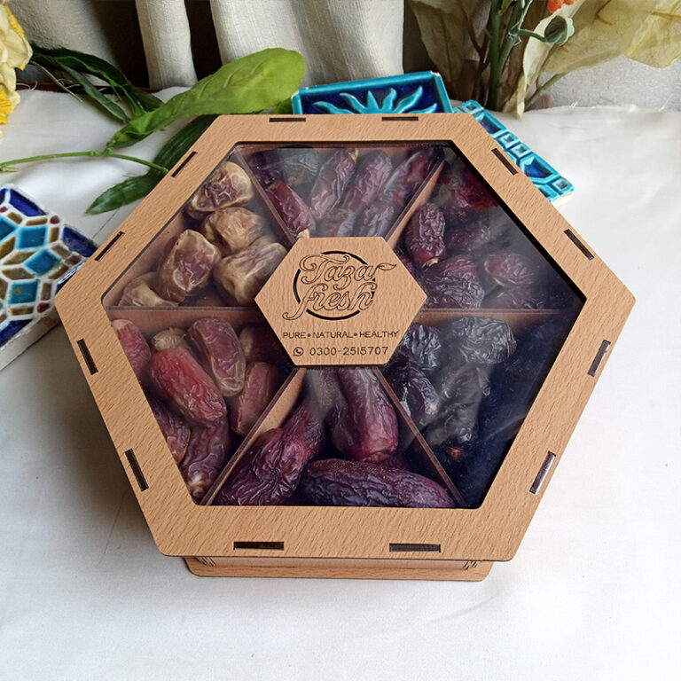 Six in One Arabian Dates in Wooden Gift Box