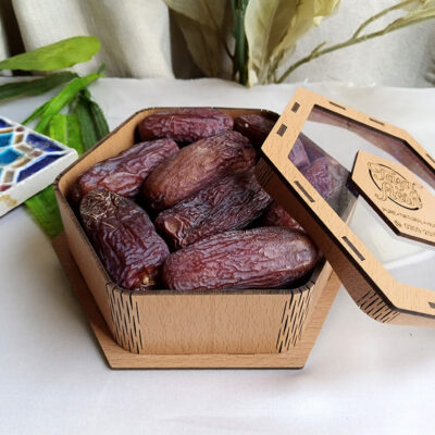 Arabian Dates in Small Wooden Gift Box Taza Fresh