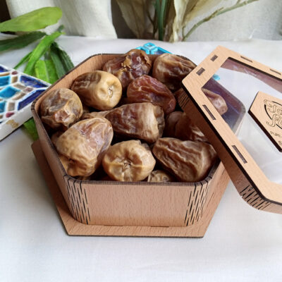 Arabian Dates in Small Wooden Gift Box Taza Fresh