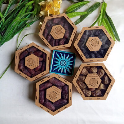 Arabian Dates in Small Wooden Gift Box Taza Fresh